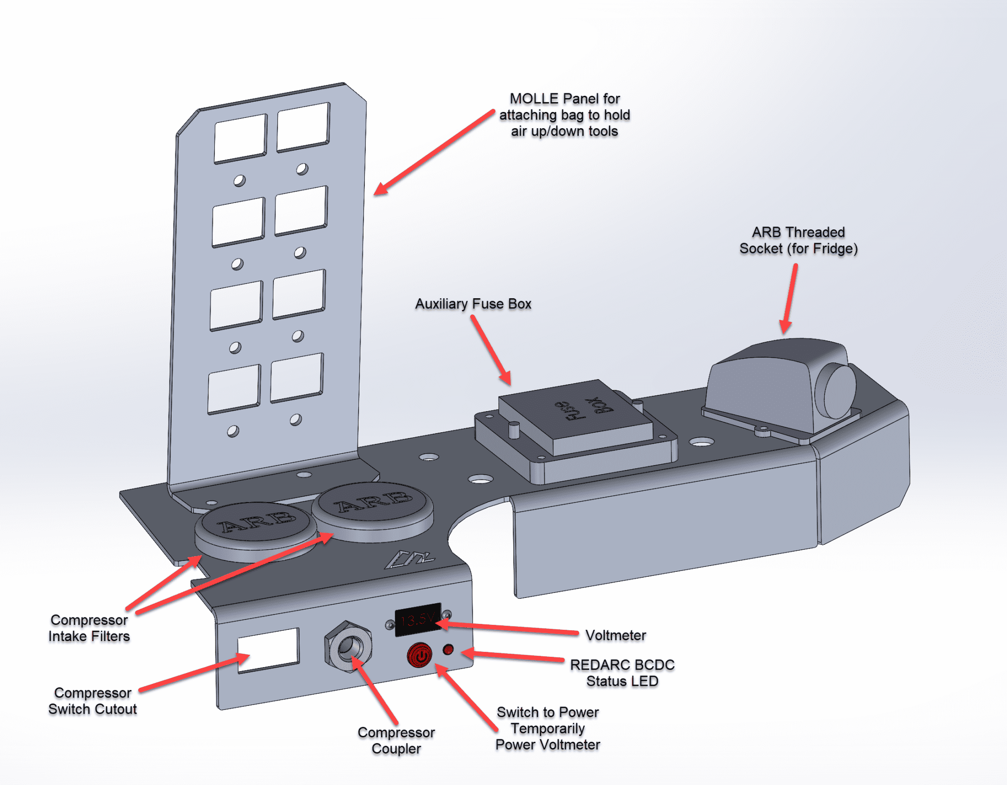 Jeep JK ARB Compressor Remote Kit - American Adventure Lab