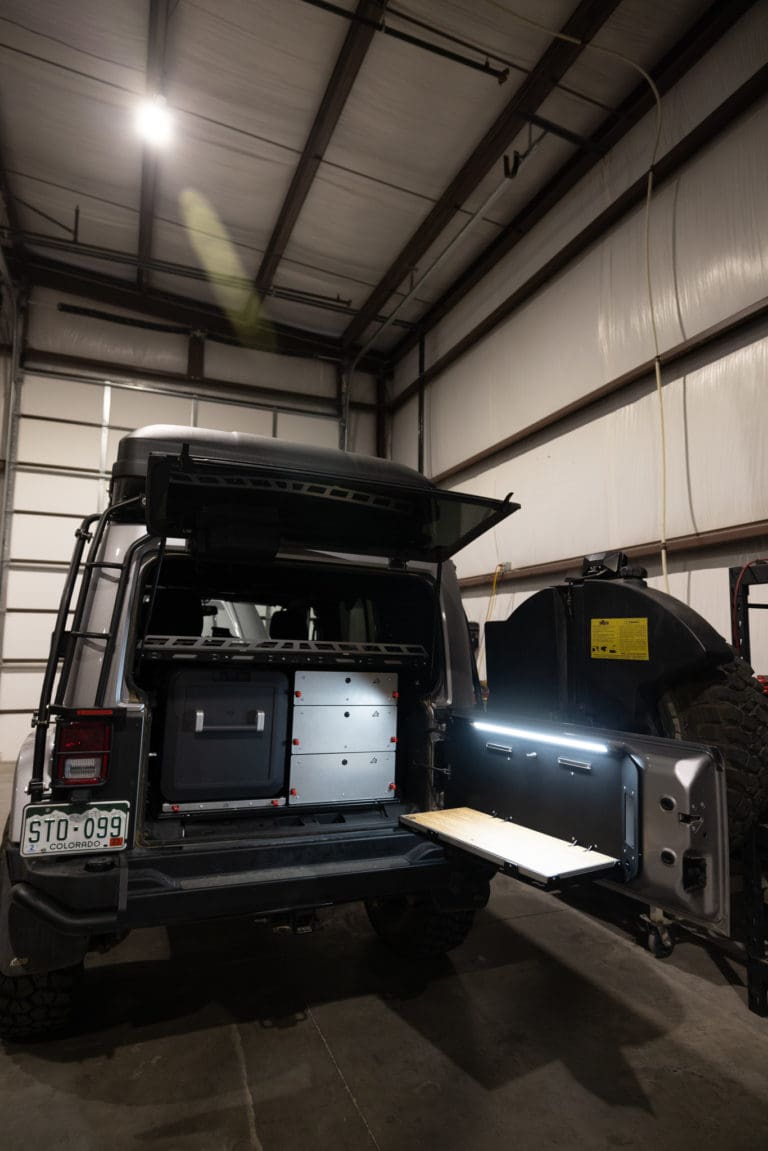 Jeep JKU MASS Cargo Shelf - Adjustable Height - American Adventure Lab