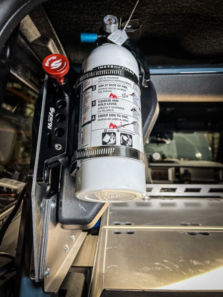 2 Door Bronco Fire Extinguisher Bracket - American Adventure Lab