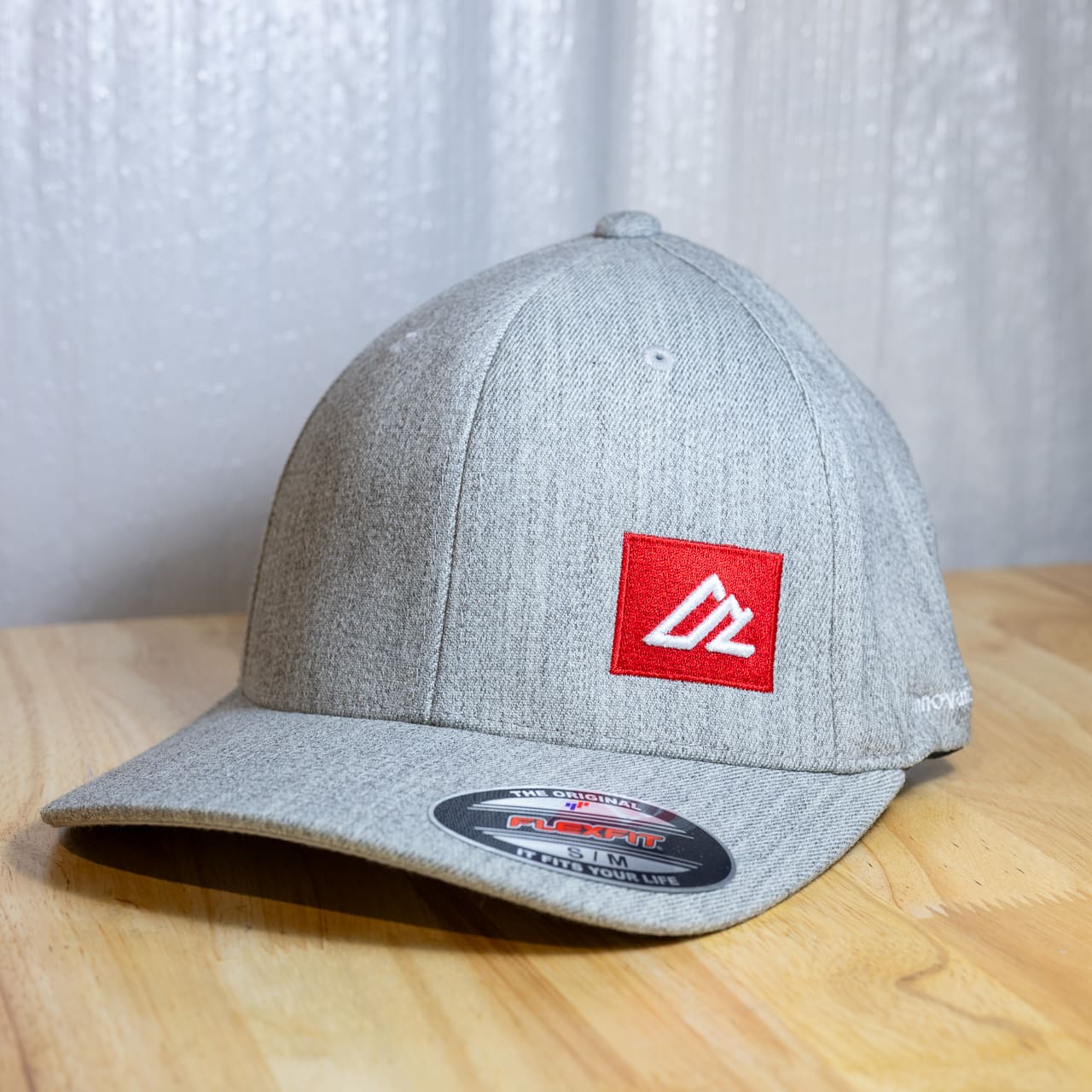 AAL FlexFit Original Hat - Gray/Red Logo - American Adventure Lab
